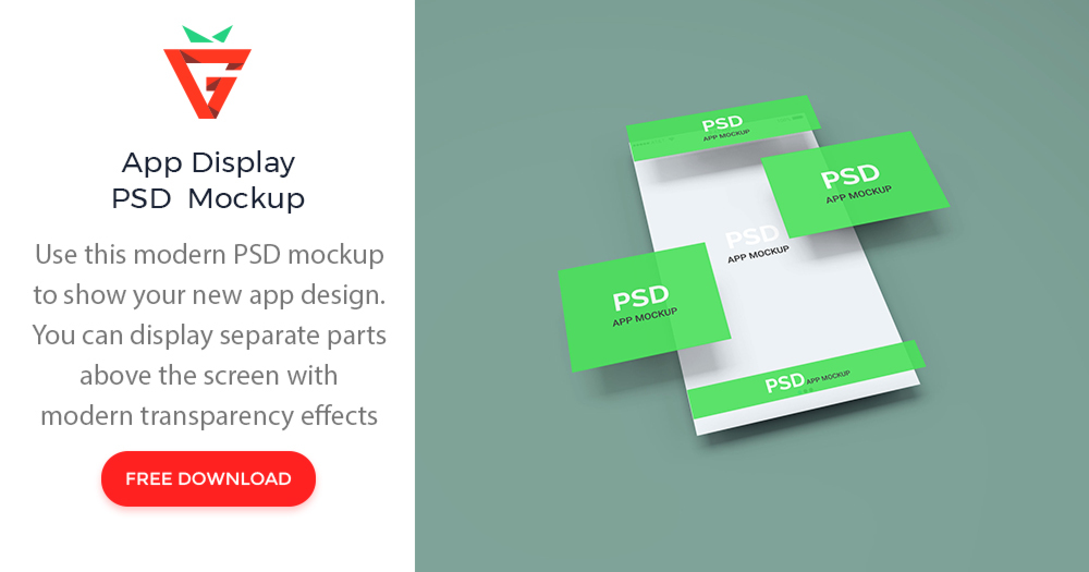 App Display PSD Mockup - graphberry.com