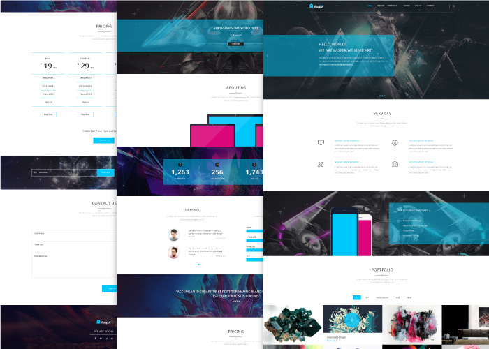 Kasper - One Page Creative PSD Template - graphberry.com