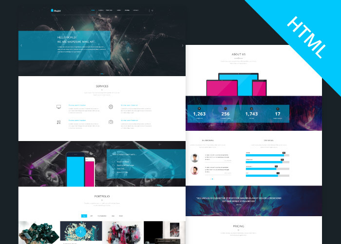 Kasper - One Page Creative HTML Theme - graphberry.com